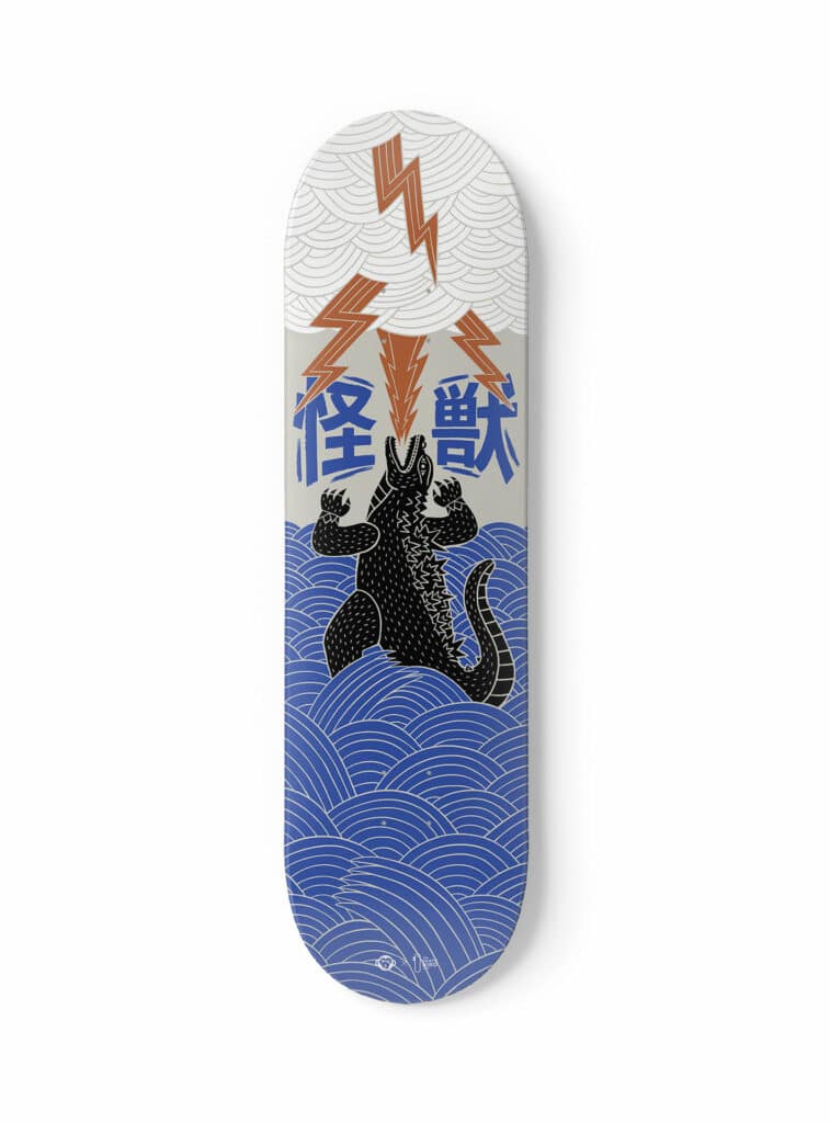 Thunder Kaiju par Alex Omist Studio | The Skate Bird